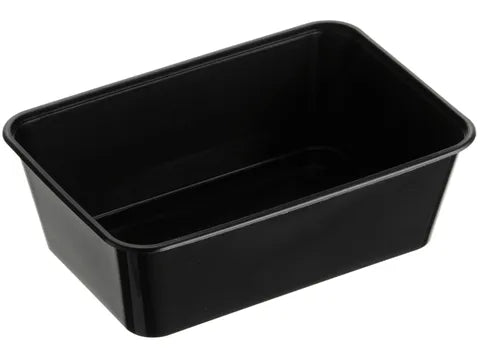 Genfac 750ml Black Rectangular Containers – 500pcs – IFPACK