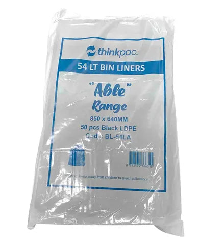 54L Heavy Duty Garbage Bags – Black, 250pcs – IFPACK