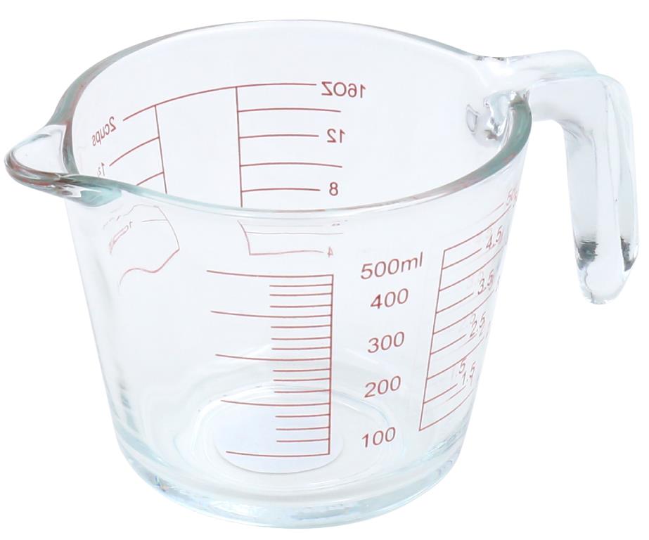 Glass Measuring Jug – 500 ml Heat‑Resistant, Clear Glass – IFPACK