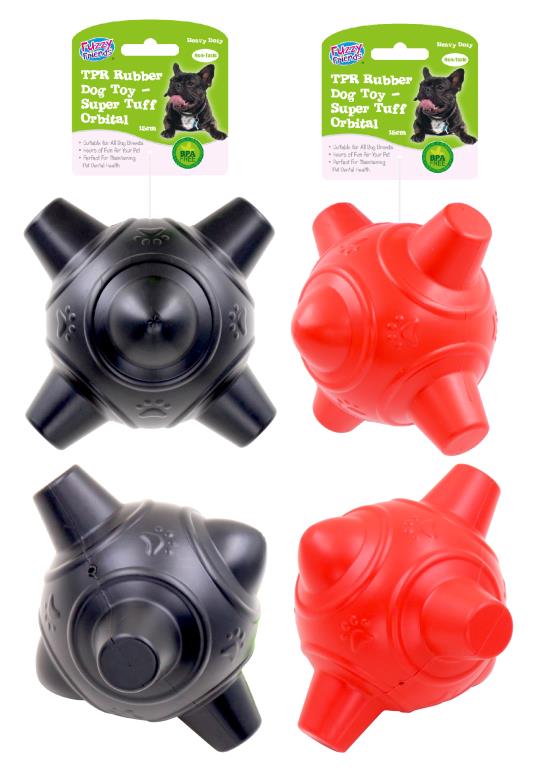 Super Tuff Orbital TPR Dog Toy –15cm Compact Chewer – IFPACK