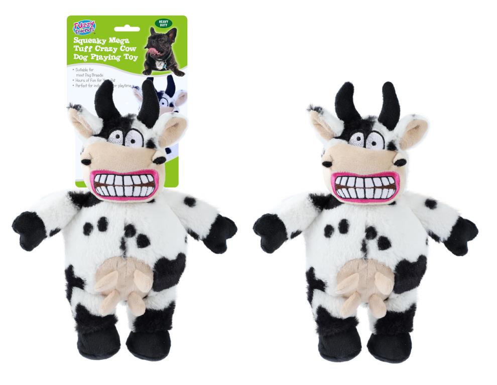 Super Jumbo Plush Crazy Cow Dog Toy – 35 × 20 cm Cuddly Fun – IFPACK
