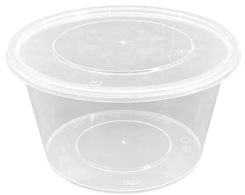 1500ml Clear Round Containers with Lids – 150 Sets – IFPACK